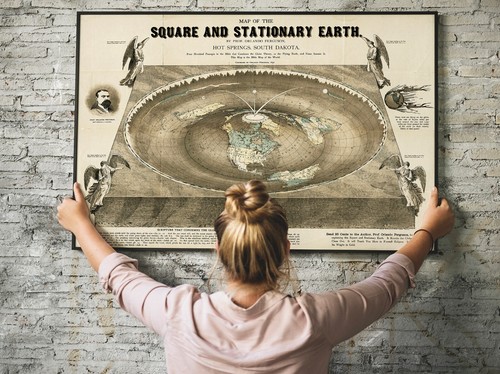 1893 Square and Stationary Earth - Orlando Ferguson Flat Earth Map Of ...