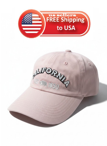 CALIFORNIA Bear Est- 1850 CAP 3D Embroidere Cap Hat Baseball pink | eBay