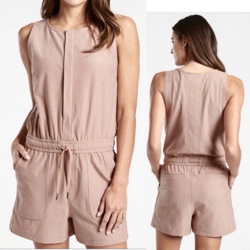 Athleta Farralon Romper Mocha Latte Taupe Color Shorts Jumpsuit Women’s ...