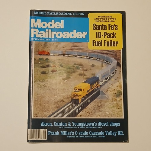 Model Railroader Magazine September 1982 Santa Fe's 10 Pack Fuel Foiler ...