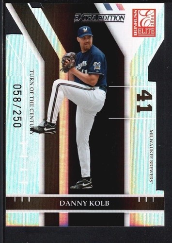 DANNY KOLB 2004 DONRUSS ELITE #115 TURN OF THE CENTURY BREWERS SP #058/ ...