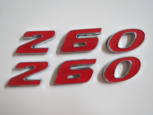 FORD 260 ENGINE ID FENDER HOOD SCOOP QUARTER TRUNK EMBLEMS - RED | eBay