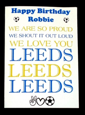 Leeds United Birthday Card for sale | eBay