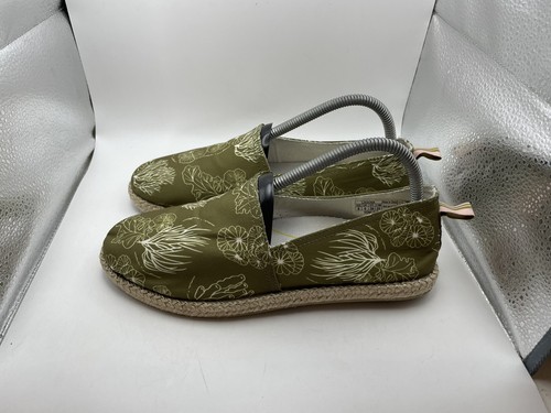 Vionic Beach Laguna Women's SEAWEED Slip On Canvas Flats Loafers Size: 8