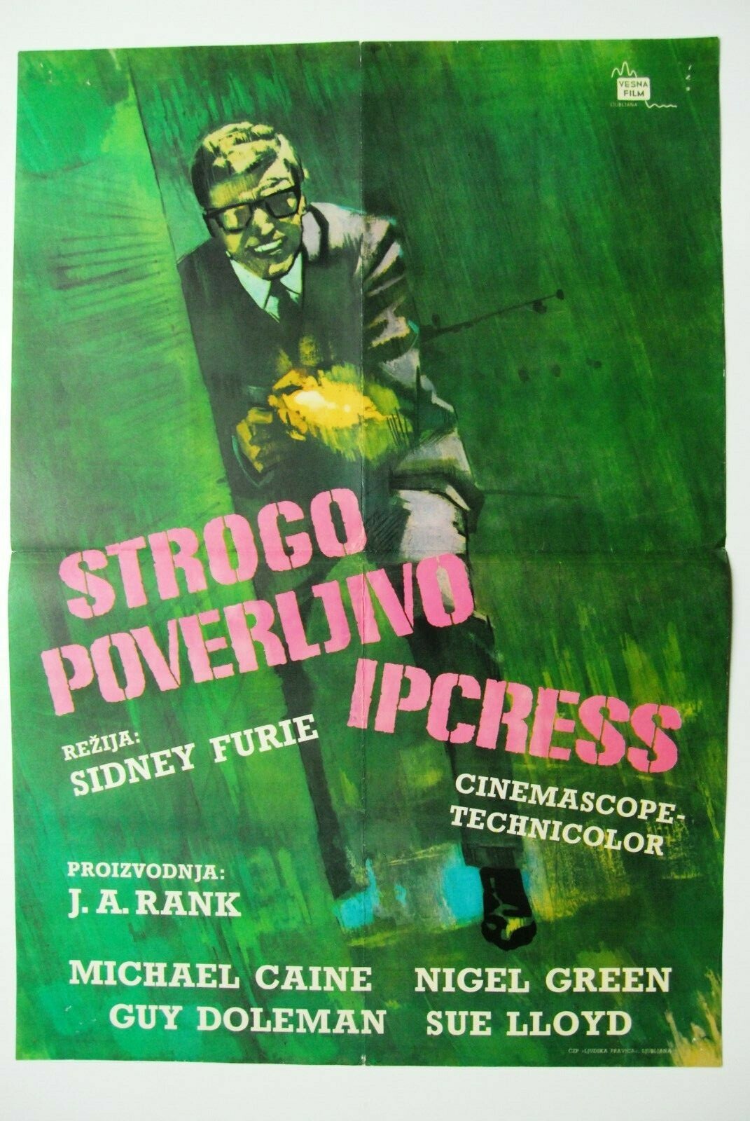 THE IPCRESS FILE 14x36 MICHAEL CAINE/SUE LLOYD original 1965 insert ...