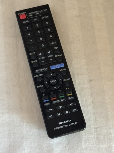 GENUINE SHARP RRMCG1019MPPZ 4K DIGITAL DISPLAY MONITOR REMOTE - PNHW551 ...
