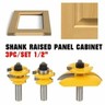 3 pc 1/2" Shank Carbide Tipped Panel Cutter Router Bit Set Woodworking ...