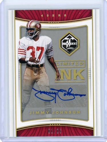 2017 LIMITED JIMMY JOHNSON 49ERS GREAT LIMITED INK AUTO #01/25 COMBINED ...