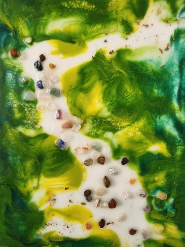 hand painted wall art, river, encaustic art, energy, magic, healing | eBay