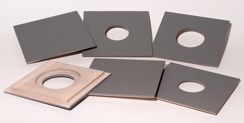 1 LENS BOARD 4 x 4" FOR WISNER, or CALUMET VIEW 4x5" Sol.Maple GREY ...