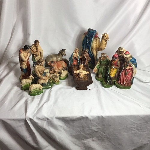 Chalkware Large Figures Nativity Set, Vintage 7-10.5" | eBay
