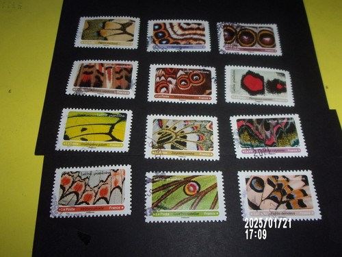 2020 Series No. AA 1801 - 1812 Butterfly Wings Used 12 Round Stamps | eBay