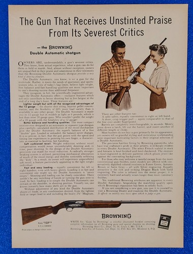 1959 BROWNING DOUBLE AUTOMATIC SHOTGUN VINTAGE FIREARM / GUN / HUNTING ...