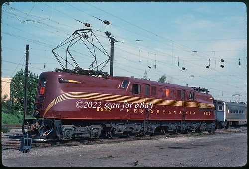 PRR Pennsylvania Railroad GG1 5 Stripe Tuscan NJT 4877 Original ...