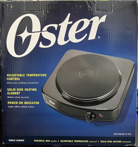 Oster CKSTSB100-B Single Burner Hot Plate 900 Watts - Black for sale ...