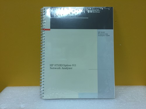 Agilent / HP 08753-90413 8753E / Option 011 Network Analyzer Examples Guide. New | eBay