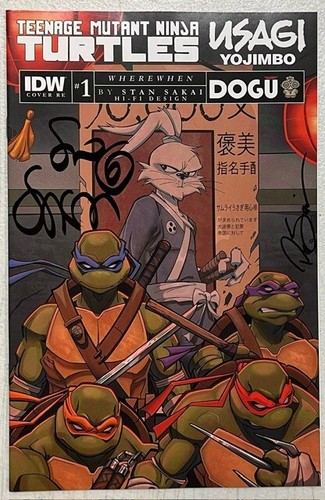 TEENAGE MUTANT NINJA TURTLES #1 USAGI YOJIMBO WHEREWHEN SIGNED BY SAKAI ...