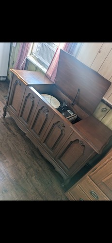 Vintage Sears Console Silvertone Stereo Radio | eBay