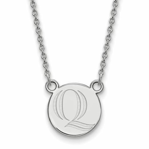 Sterling Silver Quinnipiac Letter Q Small Pendant 18 inch Necklace | eBay