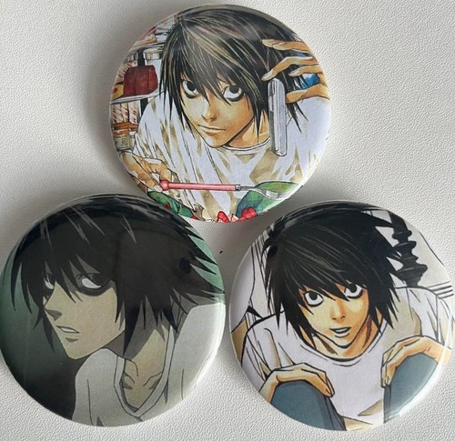 L Lawliet Death Note Pins | eBay