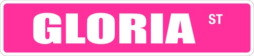 *Aluminum* Gloria 4" x 18" Metal Novelty Street Sign SS 1561 | eBay