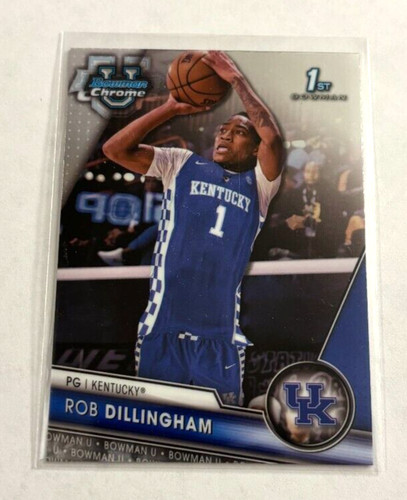 Rob Dillingham 2023-24 Bowman Chrome University 1st RC Rookie Card #44 ...