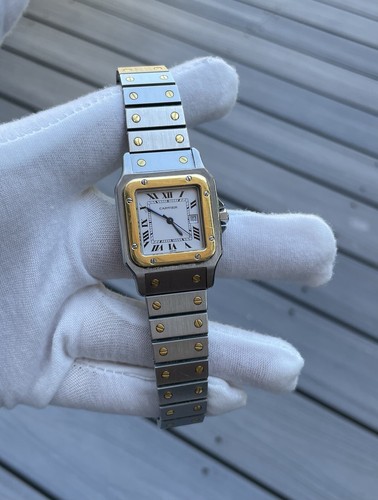 Cartier Santos Carree Automatic 29mm Two Tone Ref 2961 Watch w/ Box ...