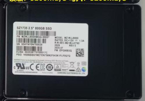 SAMSUNG 800GB SZ1735 U.2 MZWJJ800HMGQ-00007 EPG90B3Q 2.5" MZ-WJJ8000 ...