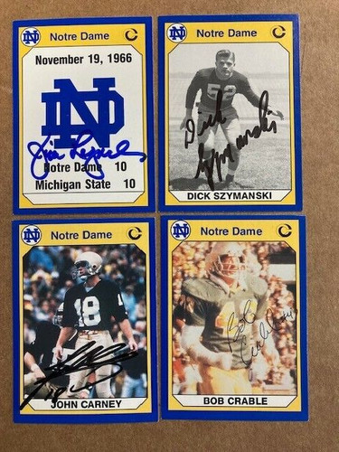 Bob Crable Signed 1990 Notre Dame Collegiate Card(Auction for 1 Card)w ...