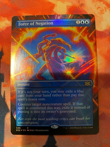 MTG Double Masters 2022 Force of Negation Borderless Foil | eBay