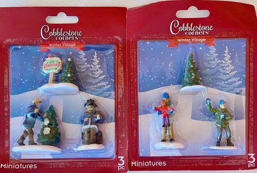 6 Cobblestone Corners Village Accessories - People Child Christmas ...