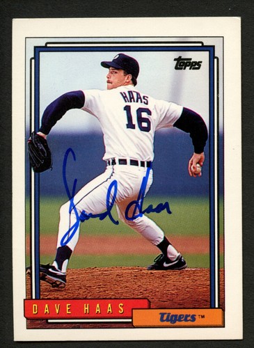 Dave Haas #665 signed autograph auto 1992 Topps Baseball Trading Card ...