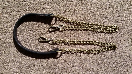 Miche compatible~ Durable Leather 47" Chain strap Black & Brass~NIP | eBay