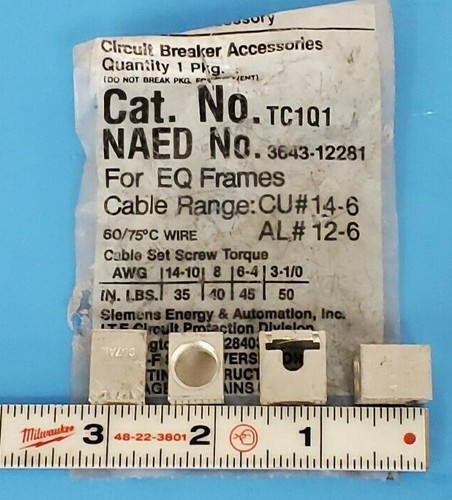 LOT OF 4 NEW ITE TC1-Q1 CIRCUIT BREAKER TERMINAL LUGS TC1Q1 (NO SET ...