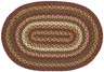 New Primitive Country Red CRANBERRY BRAIDED JUTE OVAL RUG Accent Mat 20 ...