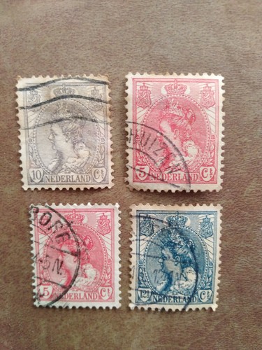 Rare Vintage Netherlands Stamp Europe Postage Collection Lot of 4 (12 1 ...