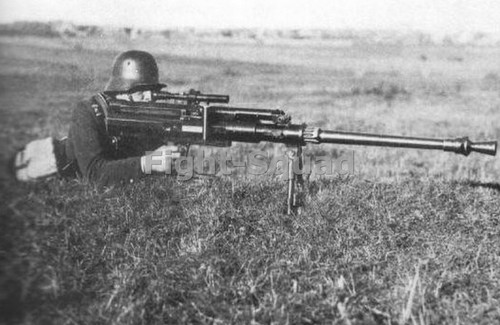WW2 Picture Photo German soldier firing Solothurn S-18-100 anti-tank ...