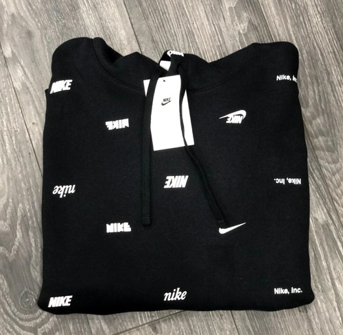 *NEW* Men NIKE NSW CLUB FLEECE ALL OVER GRAPHIC PULLOVER HOODIE (FB7434 ...
