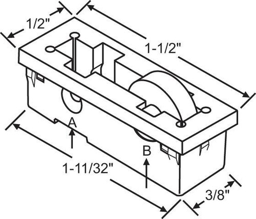 Acorn Sliding Window Roller Assembly Adj 1/32 or 1/8in Height SWR120 5 ...