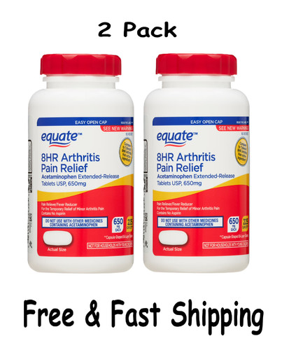 Equate 8 Hr Arthritis Pain Relief, 680mg Acetaminophen ER, 225 Ct, 2 ...