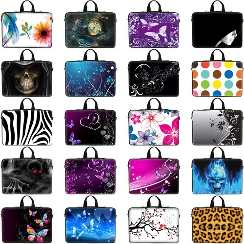 Neoprene Laptop Computer Case Bag with Hidden Handle Fit 10 inch to 17. ...