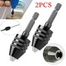 Keyless Chuck Conversion Adapter Drill Bit Quick Change Driver w/1/4 ...