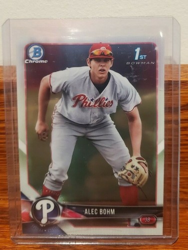 2018 Alec Bohm Rookie RC Bowman Chrome Draft Phillies Prospect BDC-25 ...