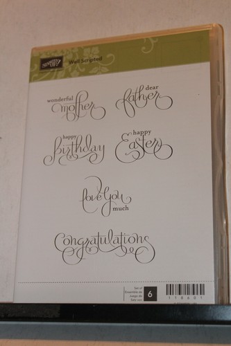 e Stampin Up Well Scripted 6 pc little staining | eBay