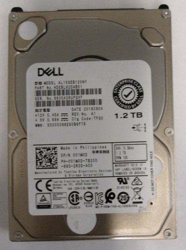 01M0D Dell 1.2TB 10K SAS 12Gb/s 2.5” SFF HDD Hard Drive 001M0D ...