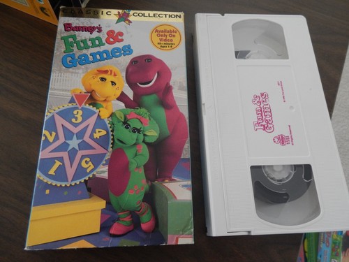 BARNEY FUN & GAMES VHS CLASSIC COLLECTION KIDS TV 1996 BARNEY’S HOME ...