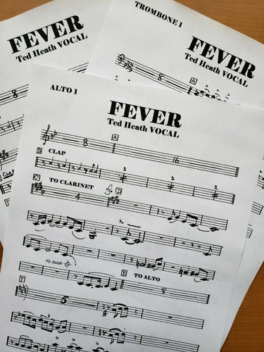 FEVER (VOCAL) Big Band Chart Arrangement Sheet Music | eBay