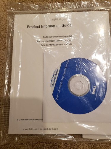 New Dell SP1908FP Flat Panel Monitor Manual and Driver Disc | eBay