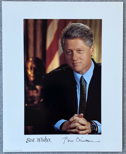 United States President Bill Clinton Signed 8x10 Color Photo - Rare ...