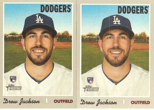 2 CARD 2019 TOPPS HERITAGE DREW JACKSON BASEBALL CARD LOT #621 | eBay